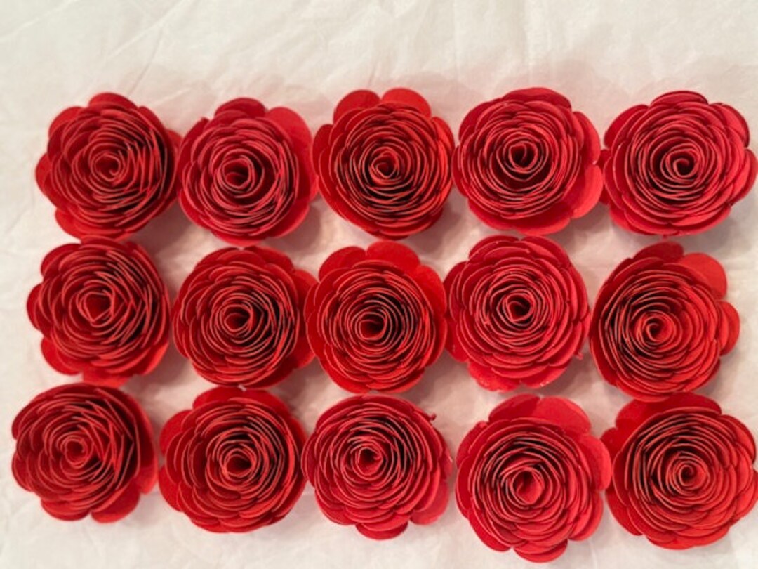 Red Paper Roses - Red Paper Flowers - Etsy