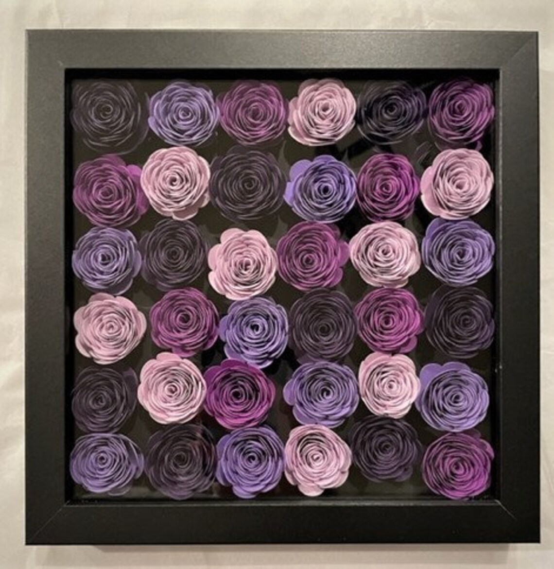 Thank You for Helping Me Bloom- Paper Rose Shadow Box - Mother's Day ...
