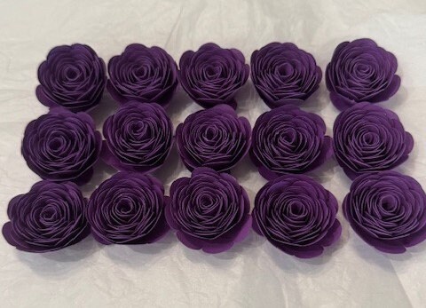 Purple Paper Roses Purple Paper Flowers - Etsy
