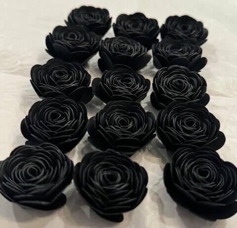 Black Paper Roses - Black Paper Flowers - Etsy
