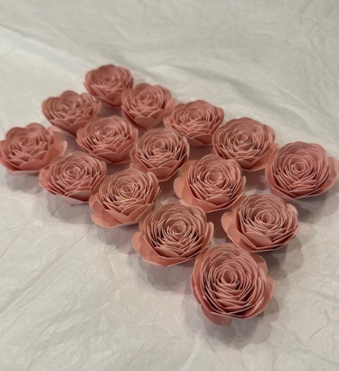 Light Pink Paper Roses - Light Pink Paper Flowers - Etsy