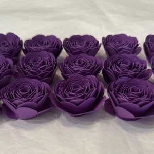 Purple Paper Roses Purple Paper Flowers - Etsy