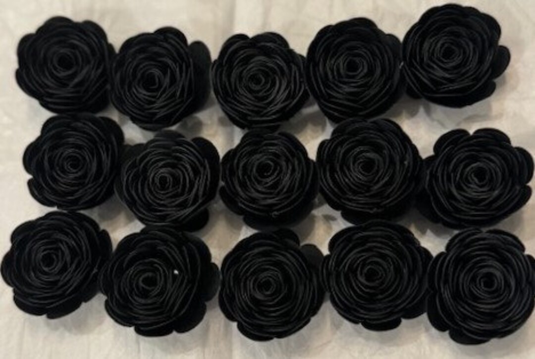 Black Paper Roses - Black Paper Flowers - Etsy