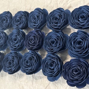Navy Paper Roses - Navy Paper Flowers - Etsy