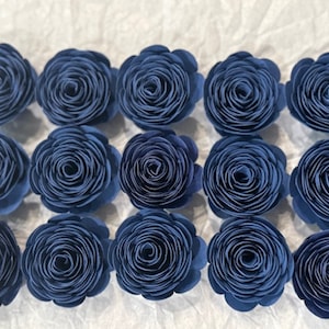 Navy Paper Roses - Navy Paper Flowers - Etsy