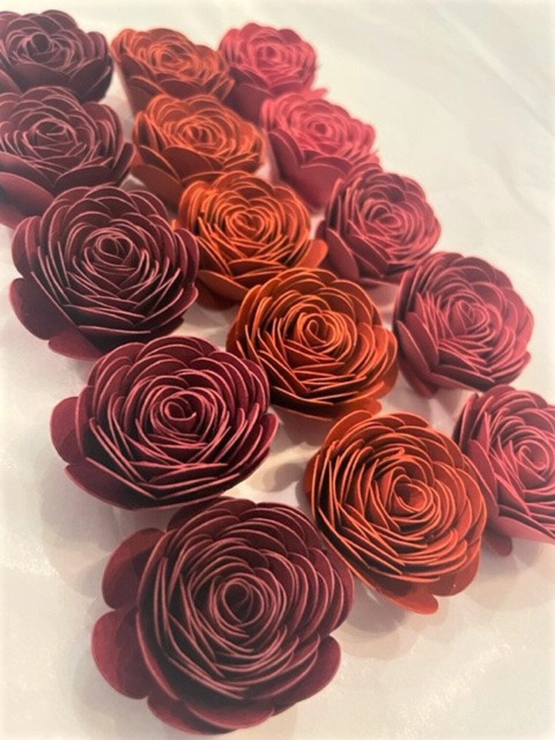 Red Paper Roses - Red Paper Flowers - Etsy
