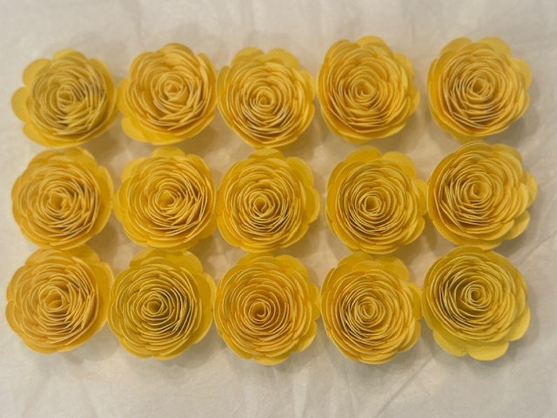 Yellow Paper Roses - Yellow Paper Flowers - Etsy