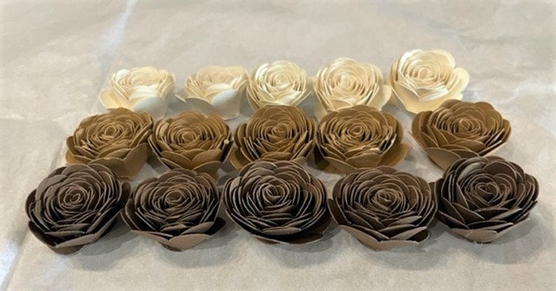 Brown Paper Roses - Brown Paper Flowers - Etsy