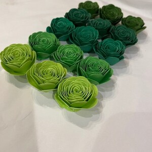 Green Paper Roses- Green Paper Flowers - Etsy