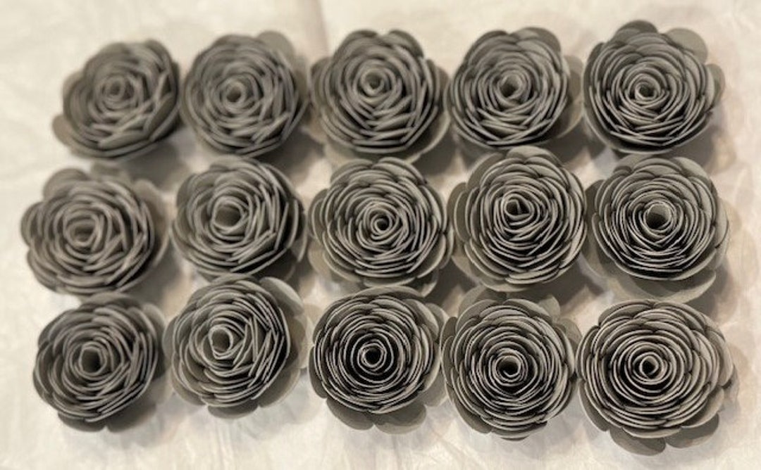 Gray Paper Roses - Grey Paper Flowers - Etsy