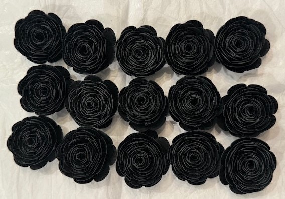 Black Paper Roses - Black Paper Flowers - Etsy