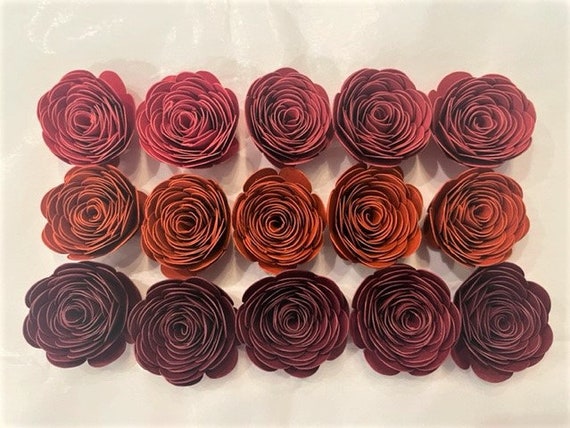 Red Paper Roses Red Paper Flowers - Etsy