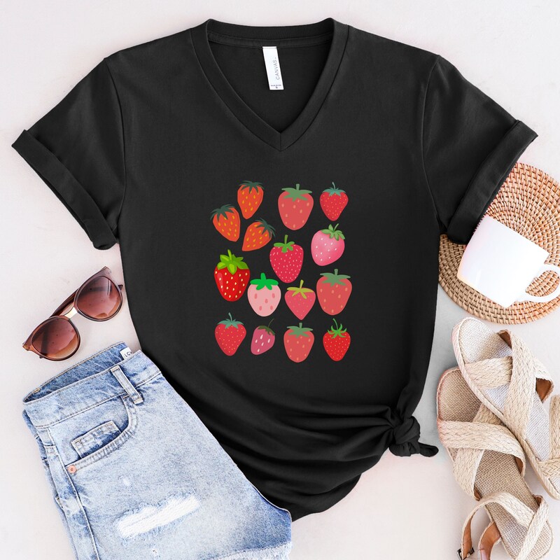 Strawberry Shirt - Etsy