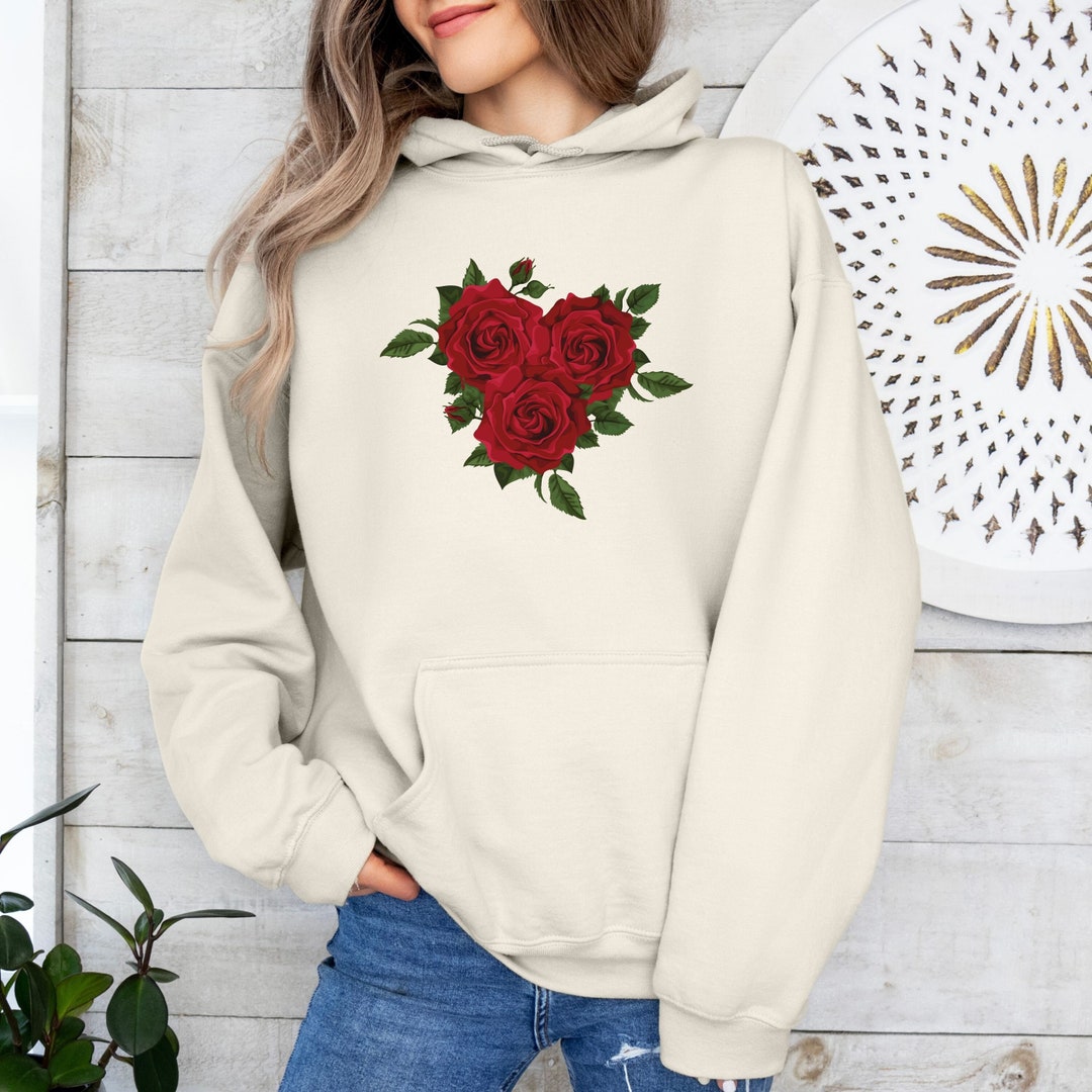 Roses Hoodie Sweatshirt,rose Sweatshirt,roses Hoodie Sweater,flower ...