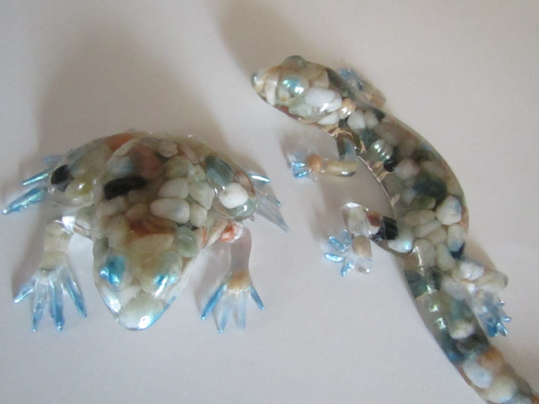 Rocky Frog and Lizard Resin Creatures - Etsy