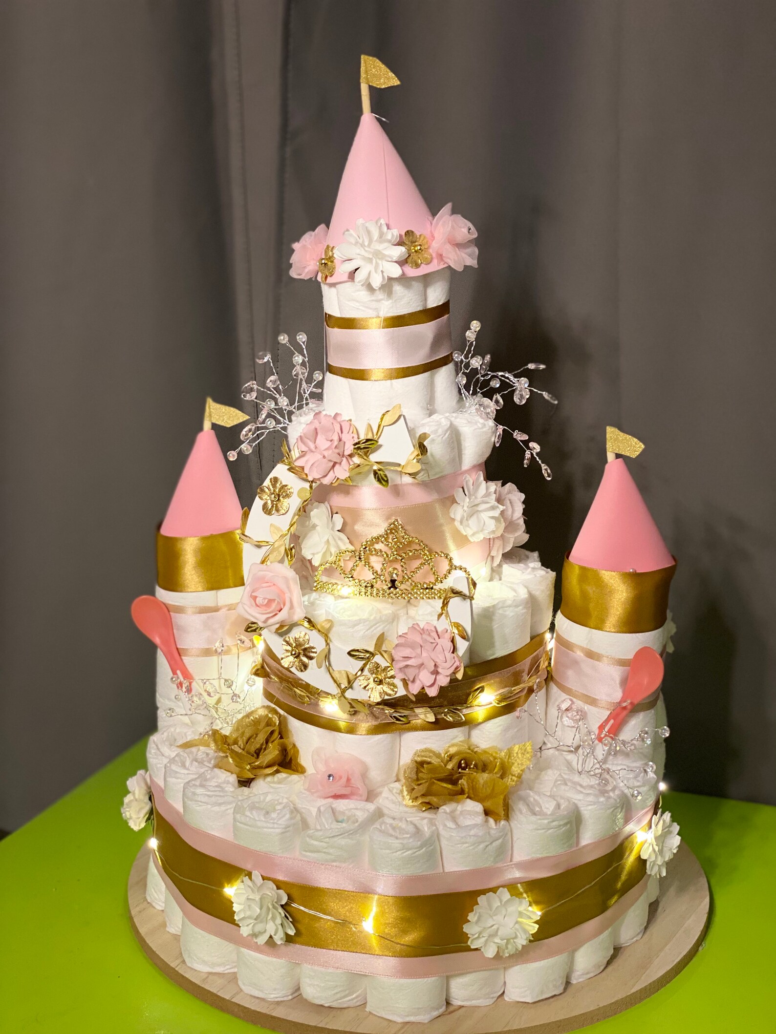 Elegant Castle Diaper Cake - Etsy
