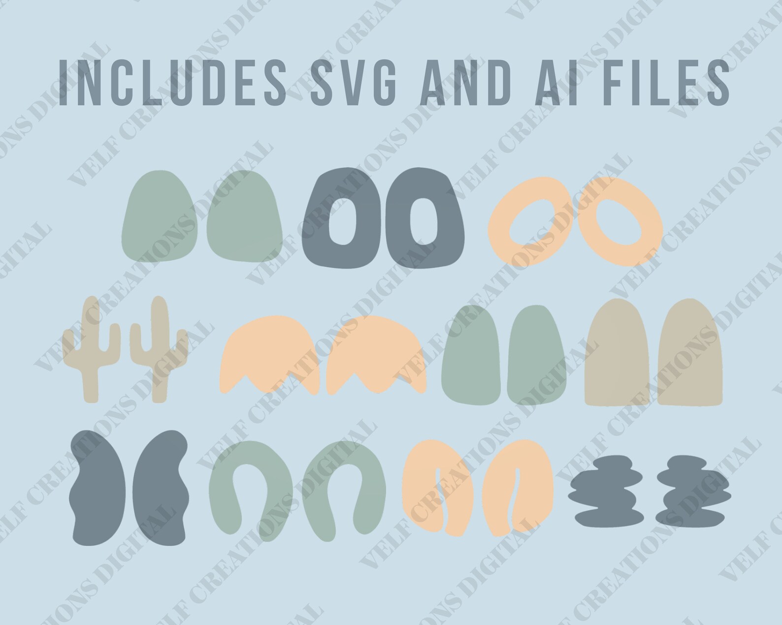 11 Boho-inspired Shapes for Glowforge | SVG and AI Files, Ideal for ...