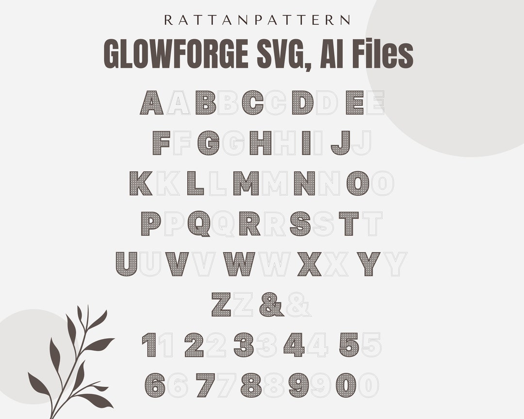 Glowforge-ready Rattan Letter & Number Designs for Home Decor Bundle - Etsy