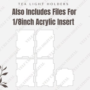 Glowforge Tea Light Holder Bundle Laser Cut SVG AI PDF - Etsy