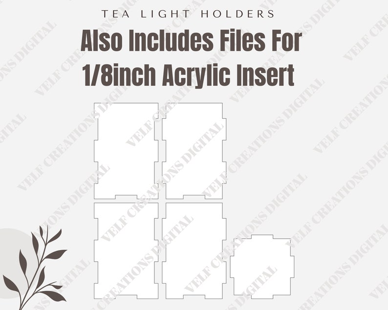 Glowforge Tea Light Holder Bundle Laser Cut SVG AI PDF - Etsy