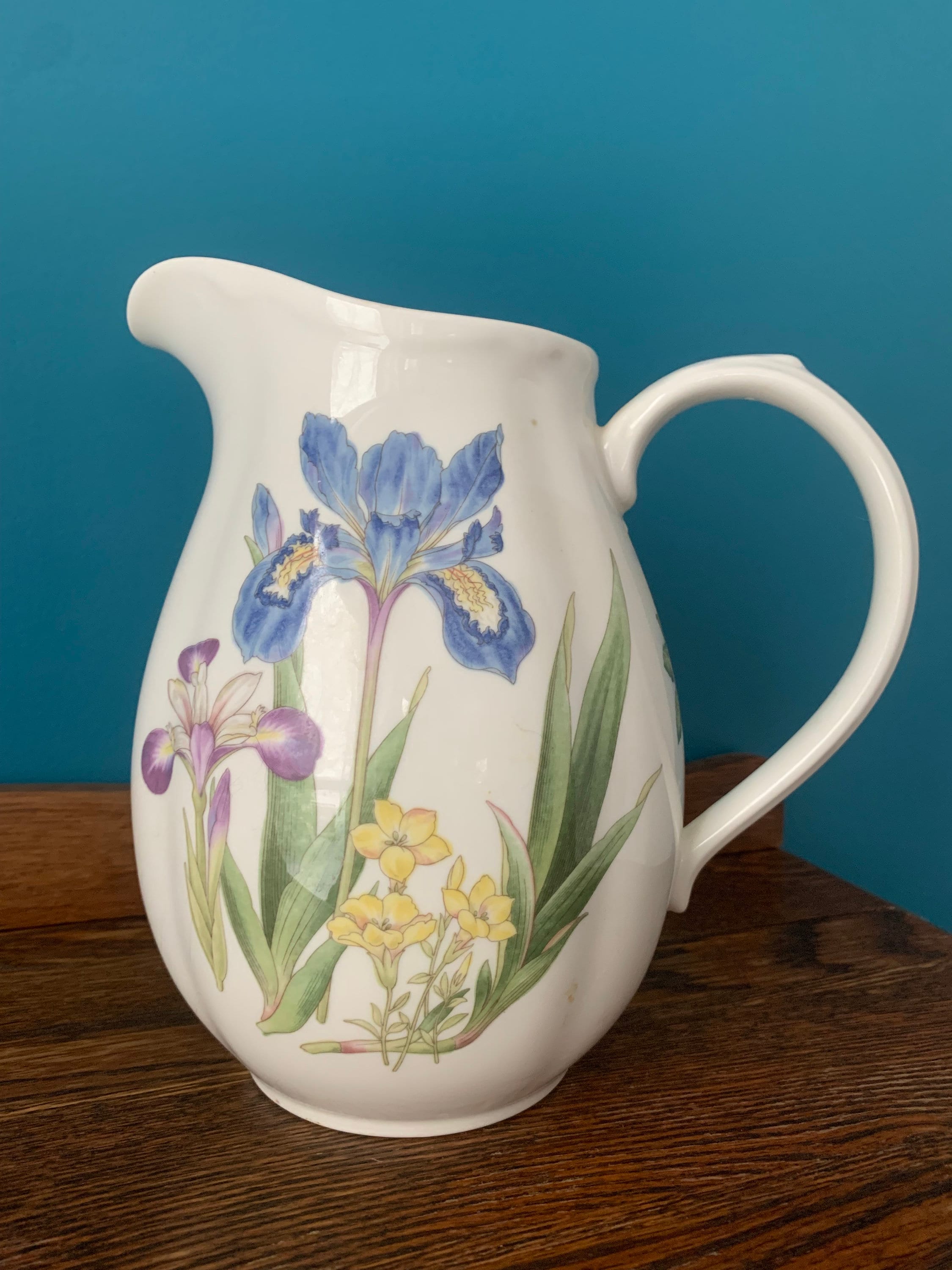 Noritake Iris Flower Pitcher - Etsy