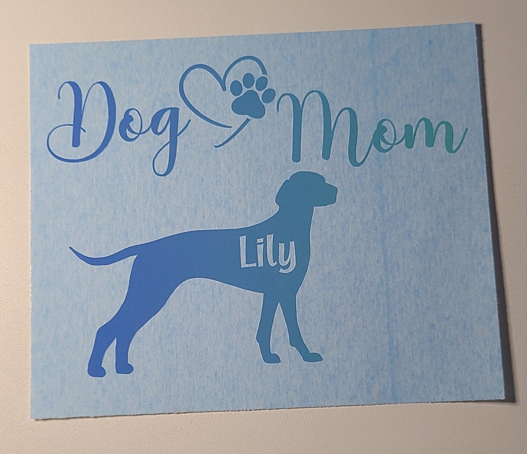 Dog Mom Decal | Dog Silhouette | Dog Name | Dog Mom | Heart - Etsy