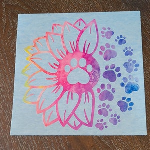 Vinyl Decal | Sunflower Paw Prints | Dog Lover | Cat Lover | Pets ...