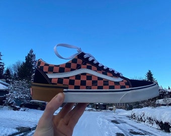 Checkered Vans | Etsy