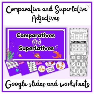 Superlative and Comparative Adjective Worksheets for Elementary English ...