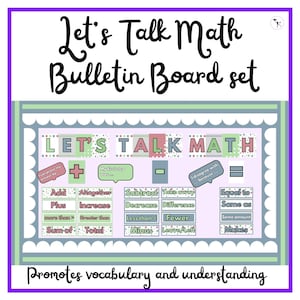 Math Display Board for Classroom Decor, Elementary Resources, Primary ...