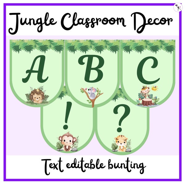 Jungle Letters - Etsy