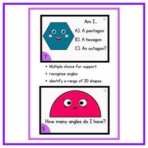 2D Shapes Task Cards: Elementary Geometry Learning Tool for Math ...