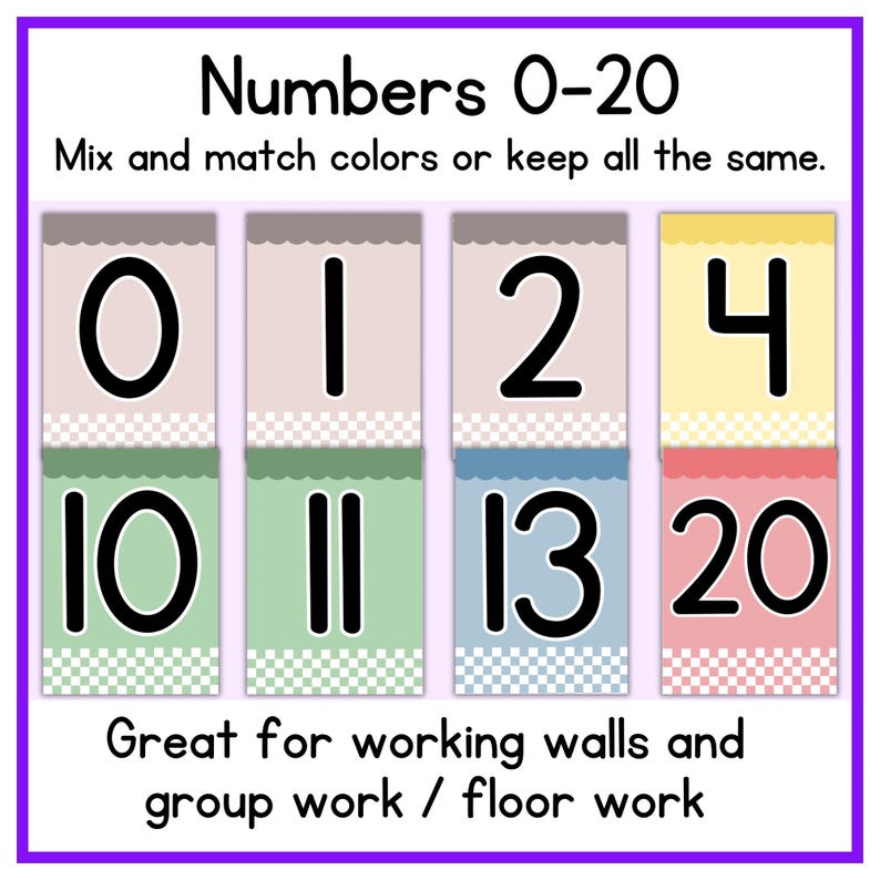 Oversized Printable Number Flashcards for Classroom Learning, Math ...