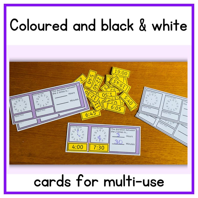 Interactive Time-telling Cards: Digital & Analog Clock Learning ...