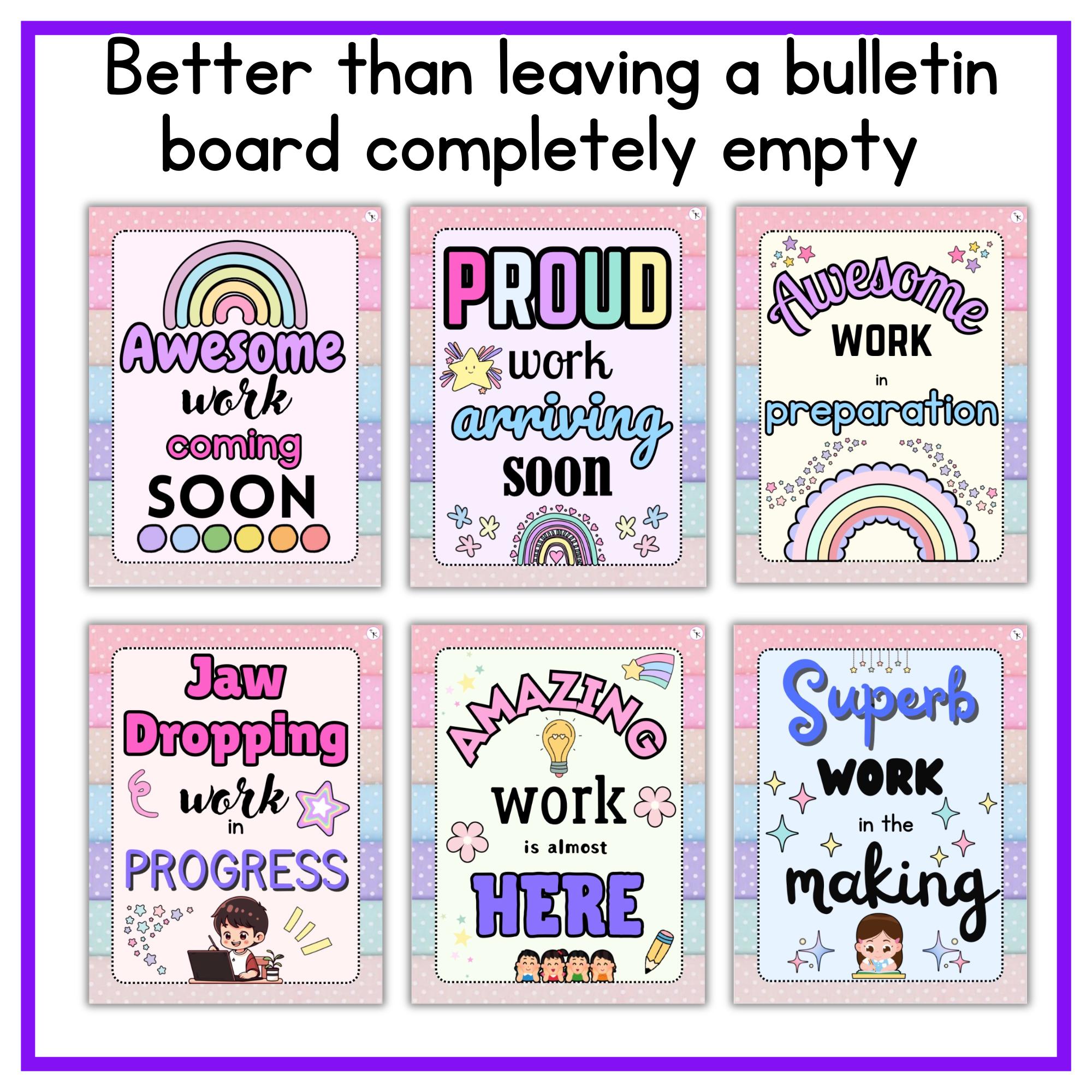 Inspiring Pastel Rainbow Classroom Posters: Motivational Bulletin Board ...