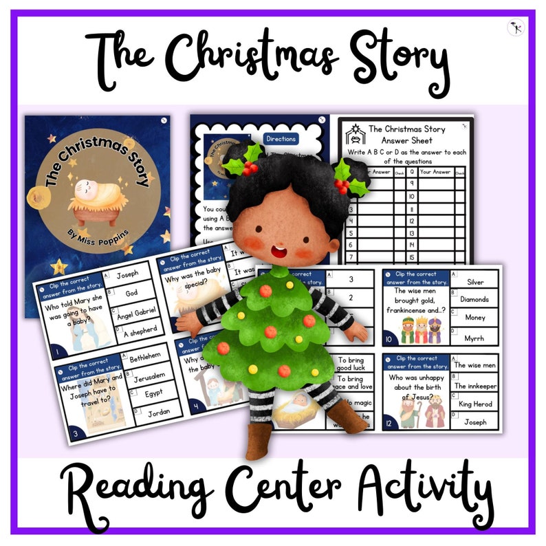The Christmas Nativity Story: Story Retell Activity; Reading Center ...