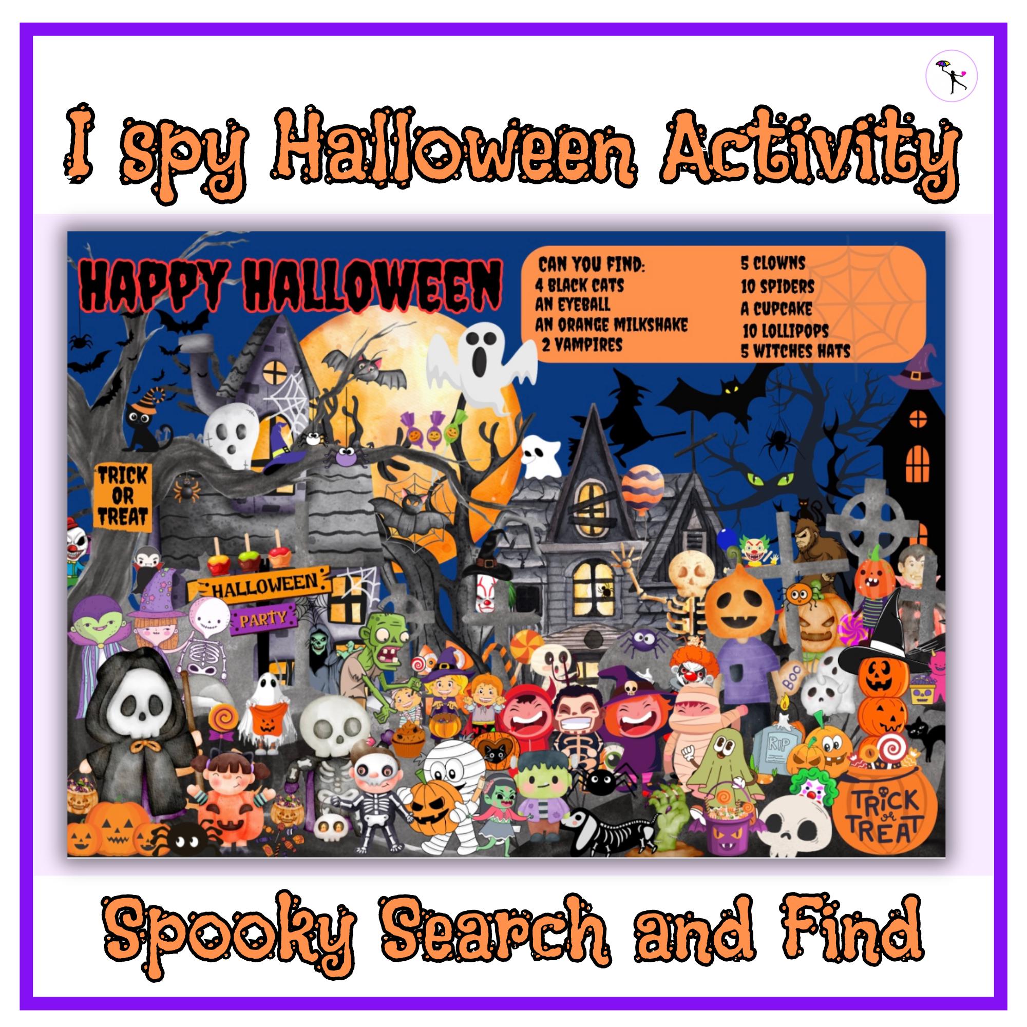I Spy Halloween Printable Game for Kids - Hidden Pictures, Search and ...