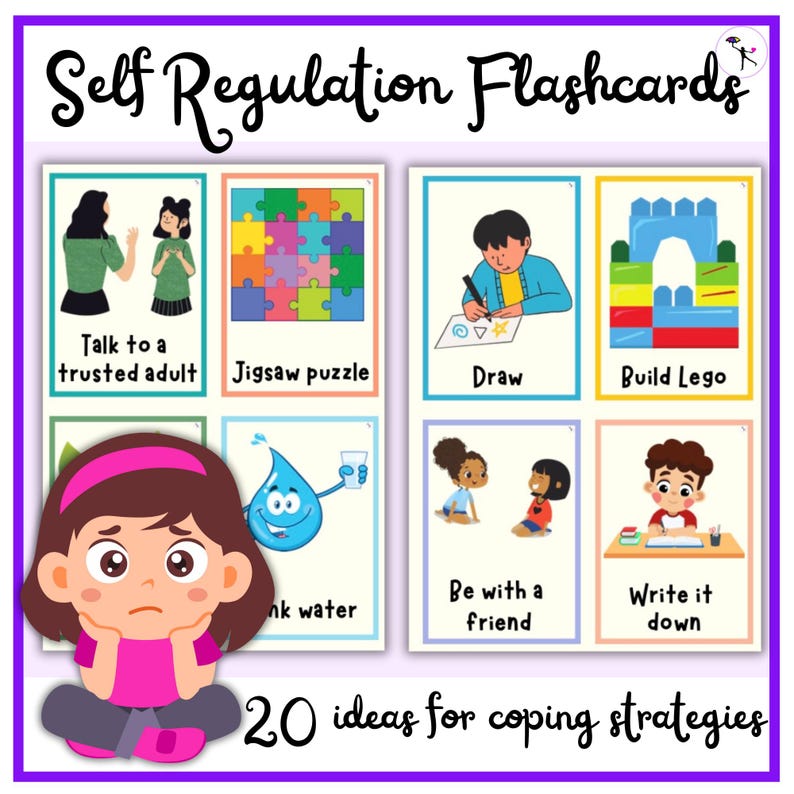 Self Regulation Flashcards: Calm Corner; Emotional Regulation; Coping ...