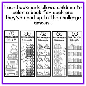 Reading Log Bookmarks: Reading Tracker; Reading Challenge; School ...