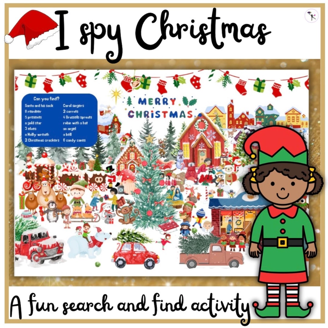 Festive Search and Find Christmas Printable for Kids - Engaging ...