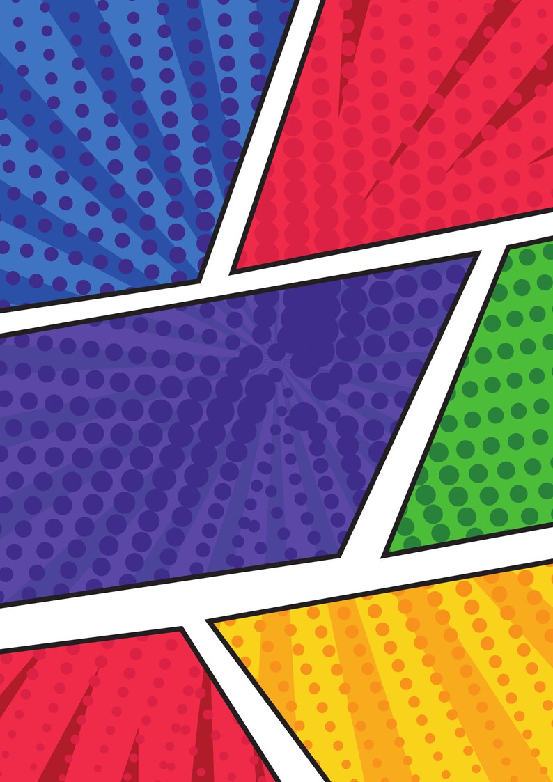 Comic Background: Superhero Background Comic Book Display Digital Paper ...