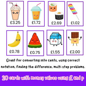 Learning Money: Math Printable Printable Flashcards for Kids Money ...