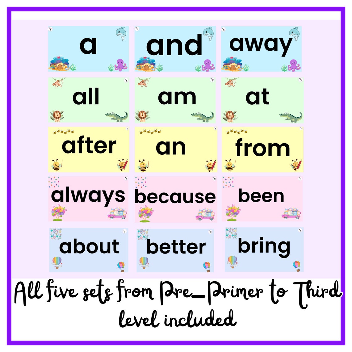 Google Slides Dolch Sight Words for Kindergarten Homeschool Reading up ...