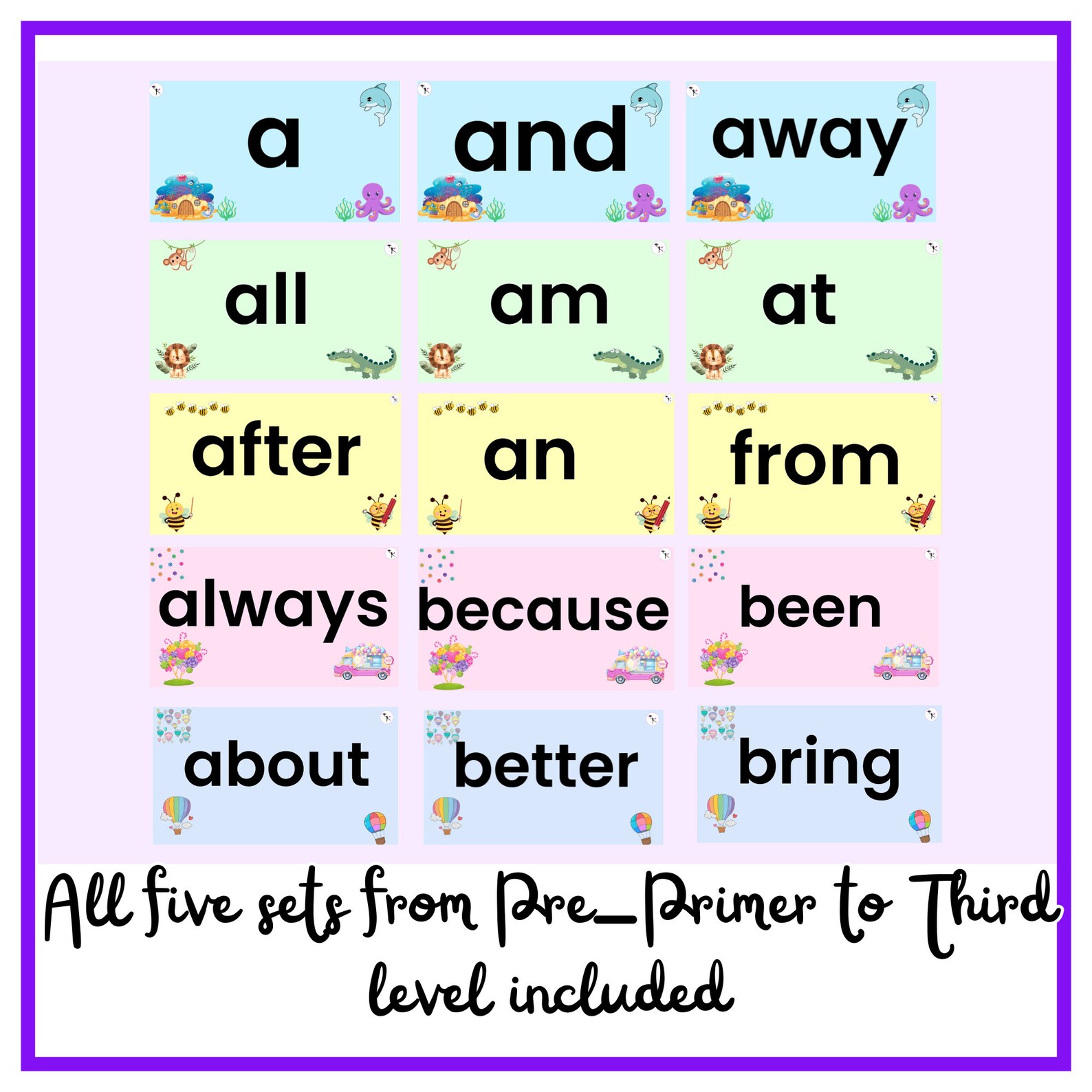 Google Slides Dolch Sight Words for Kindergarten Homeschool Reading up ...