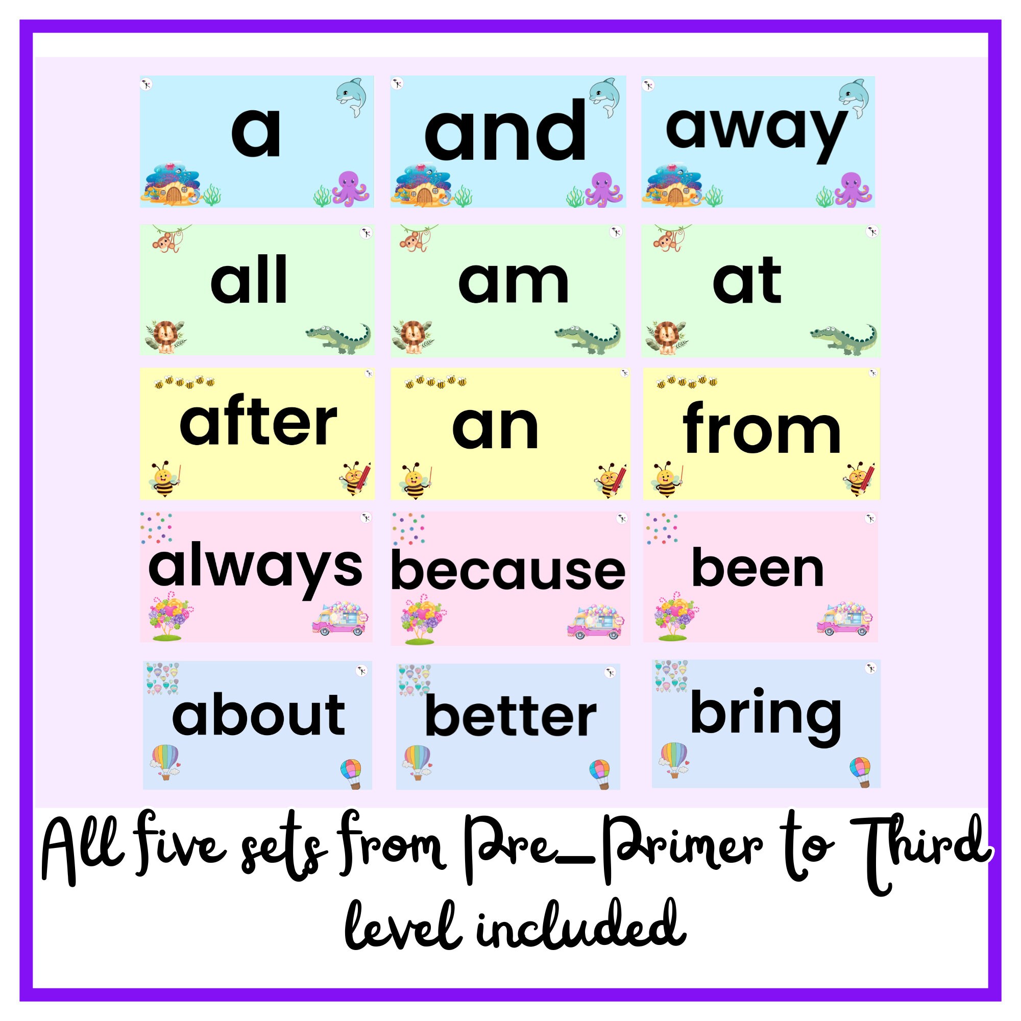 Google Slides Dolch Sight Words for Kindergarten Homeschool Reading up ...