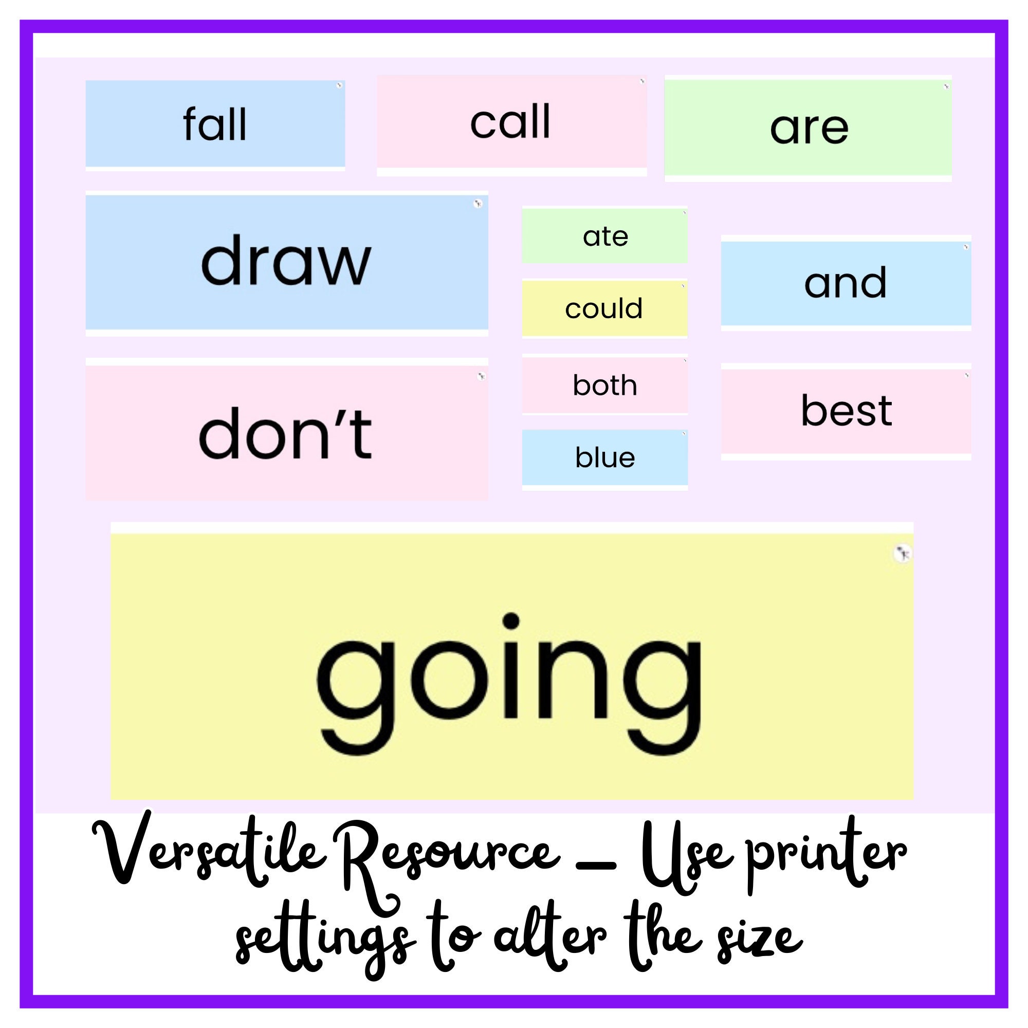 Dolch Sight Words: Printable Flash Cards Dolch Flashcards Sight Words ...