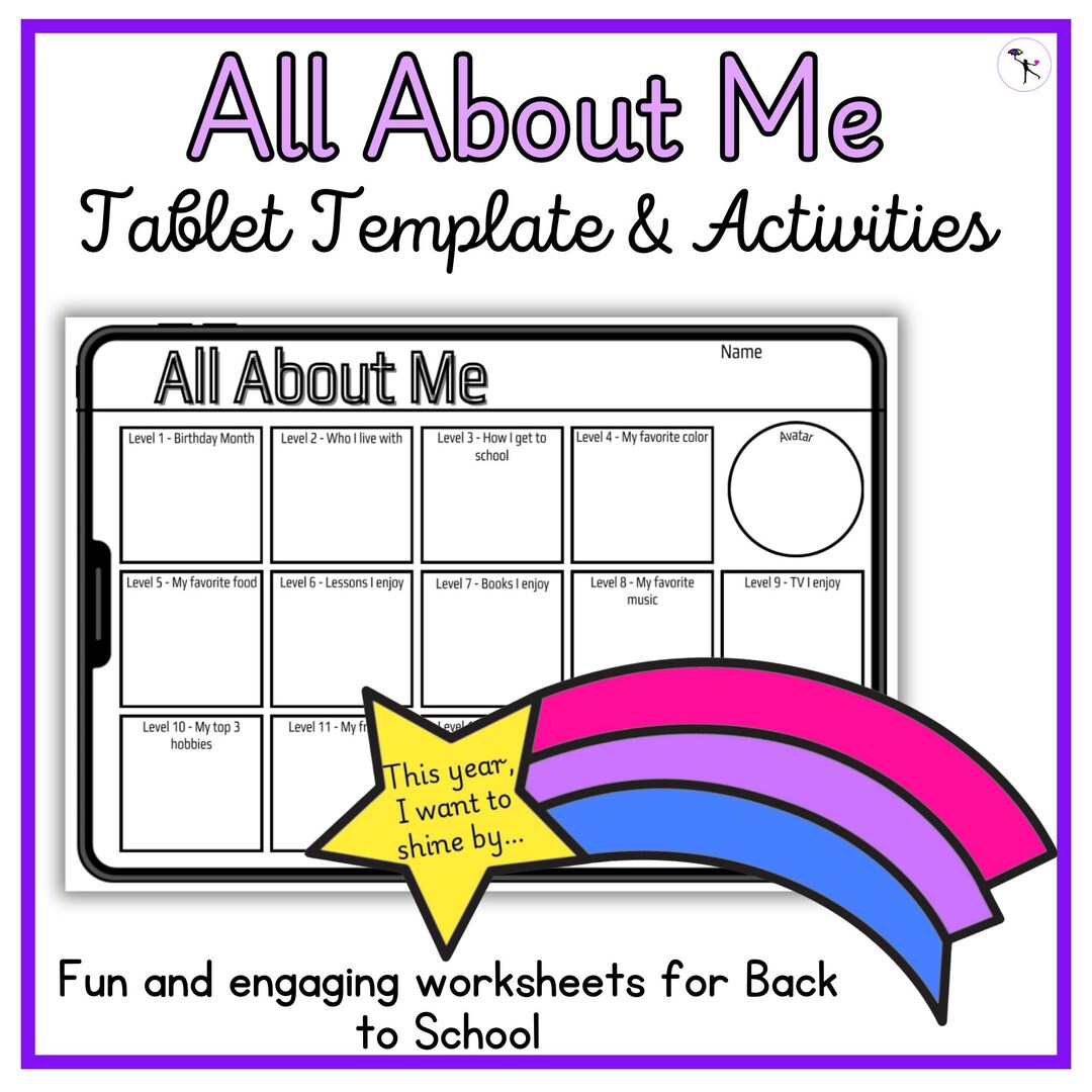 All About Me Worksheets; Getting to Know You Activities for Back to ...
