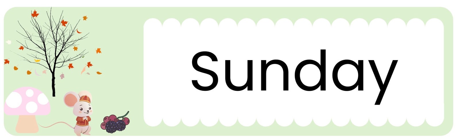 Days of the Week Display Cards - Etsy