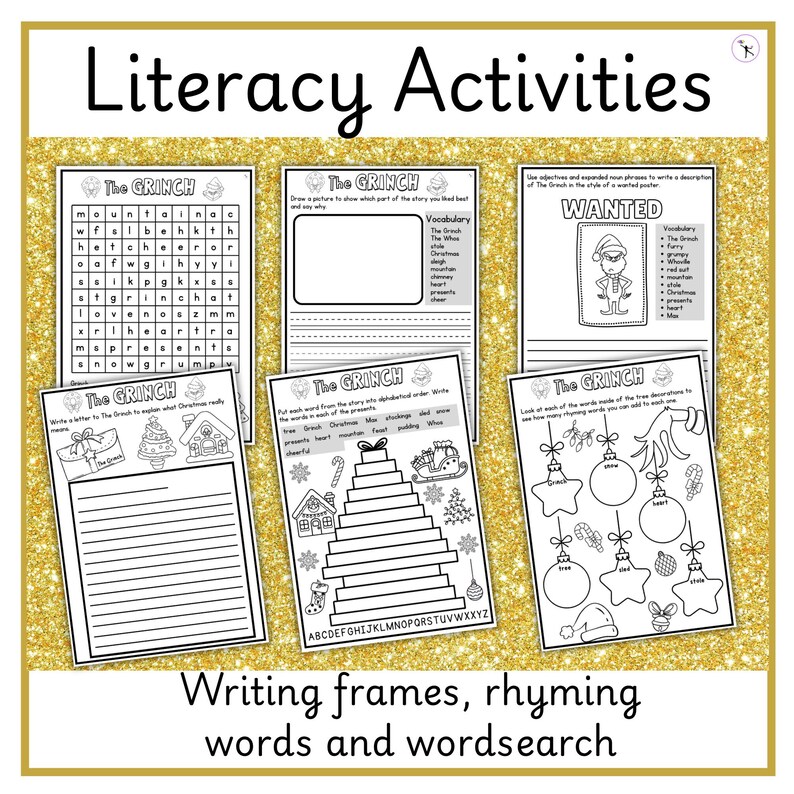 The Grinch Activities 1st - 3rd Grade Math and Literacy National Grinch ...