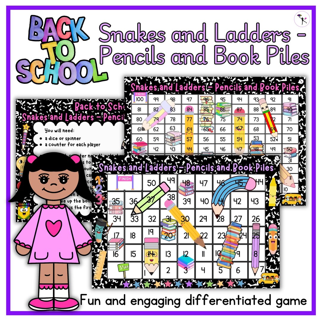 Educational Snakes and Ladders: Math and Social Skills Game for ...